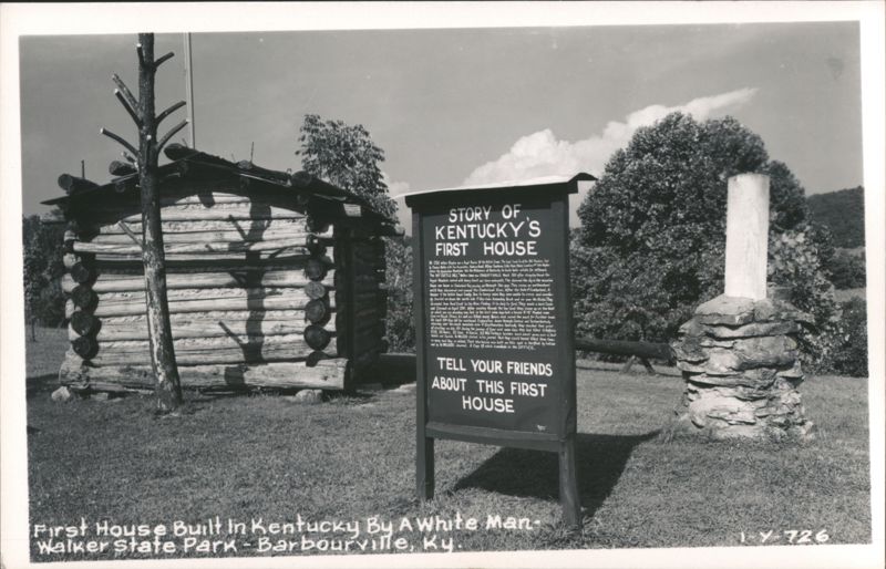 Kentucky's First House, Walker State Park Barbourville, KY Postcard