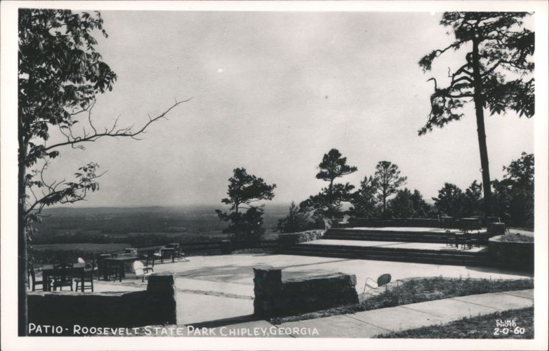 Patio, Roosevelt State Park Chipley, GA Postcard