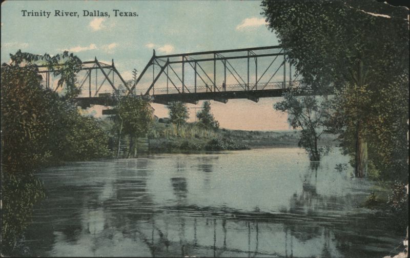 Trinity River Bridge, Dallas, TX Texas Postcard