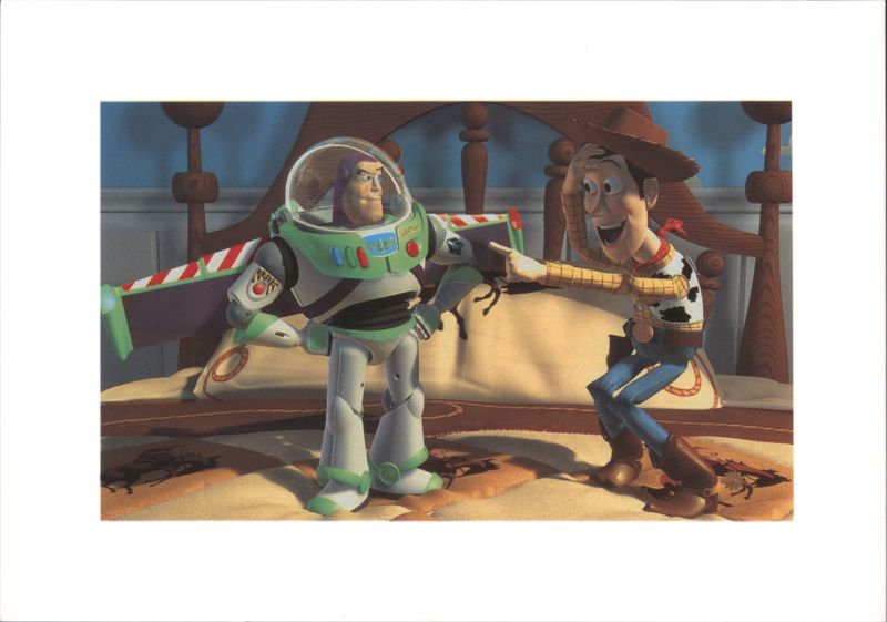 Woody Laughs at Buzz Lightyear, Disney's Toy Story Cartoons Postcard