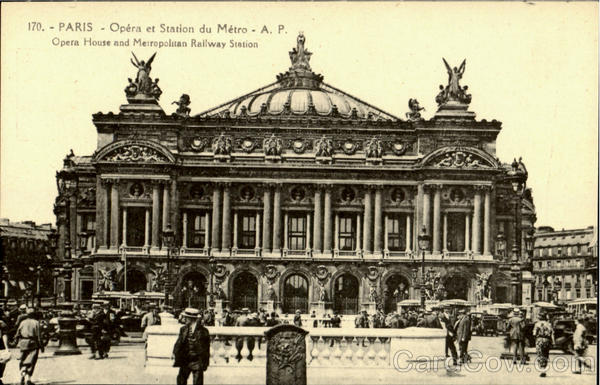 Opera House And Metropolitan Railway Station Paris, France