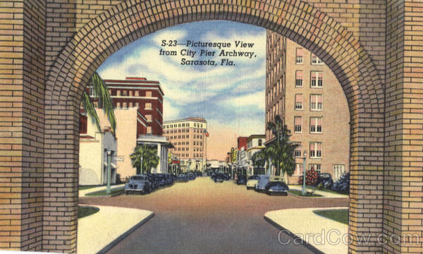 Picturesque View from City Pier Archway Sarasota, FL