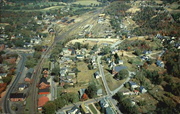 Aerial View Of Lyndonville Vermont