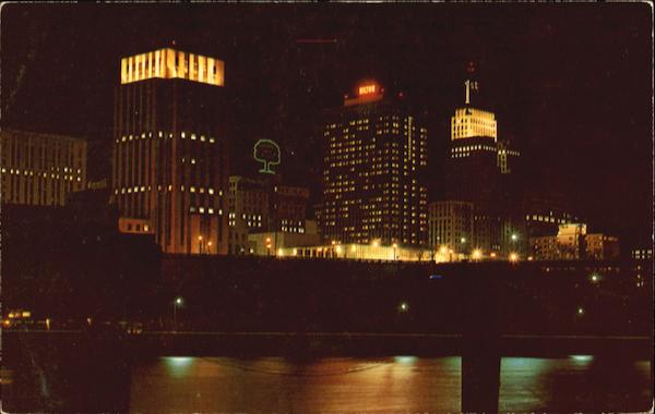 Night View Of The Saint Paul Skyline St. Paul, MN