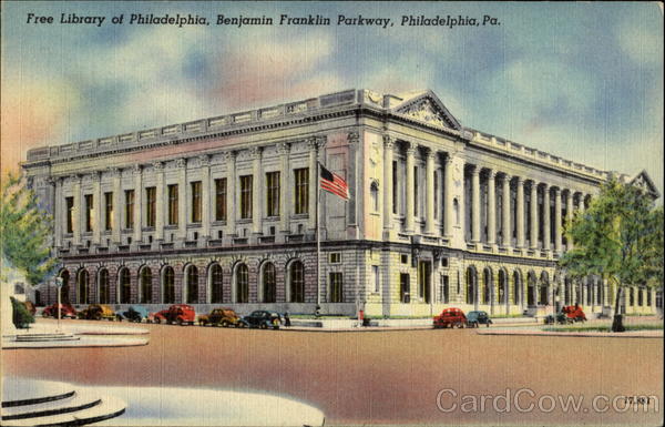 Free Library Of Philadelphia, Benjamin Franklin Parkway Pennsylvania