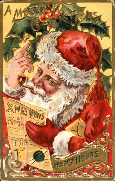 Santa Smoking Pipe Santa Claus