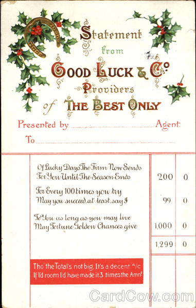 Statement From Good Luck & Co. Greetings