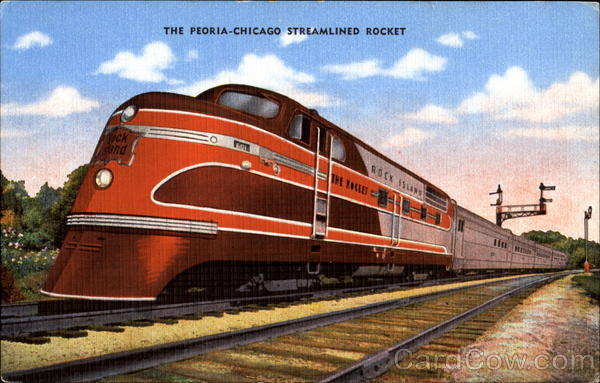 The Peoria - Chicago streamlined rocket Illinois Trains, Railroad