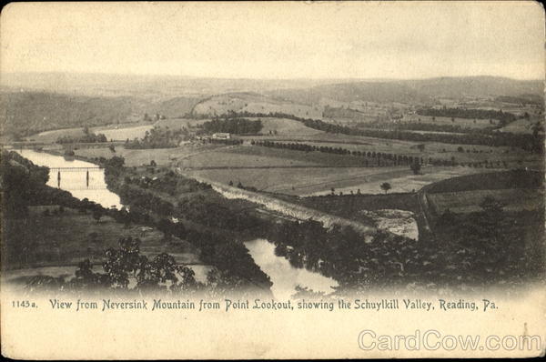 View From Neversink Mountain From Point Lookout, Schuylkill Valley ...