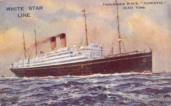 White Star Line Twin-Screw R.M.S. Adriatic Boats, Ships