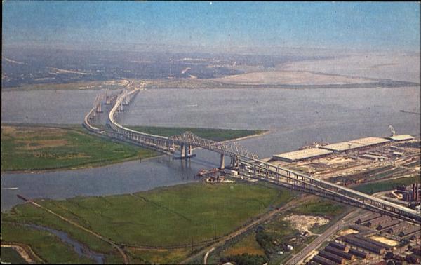 Aerial View Of The Cooper River Bridges Charleston, SC