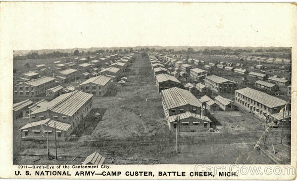 Bird's Eye of the Cantonment City, U. S. National Army-Camp Custer ...