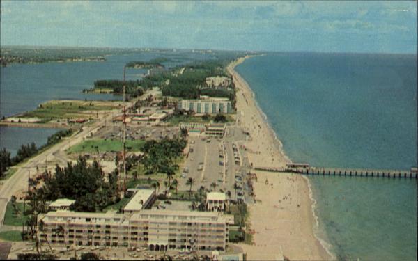 Aerial View Of Beautiful Lake Worth Beach Florida