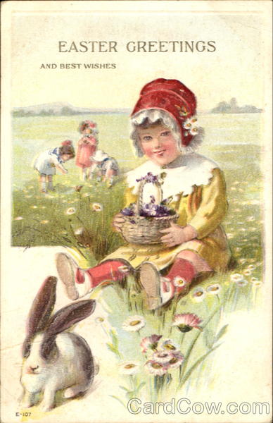 Easter Greetings And Best Wishes With Children
