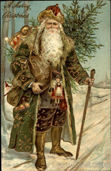 Green Robe Santa Claus