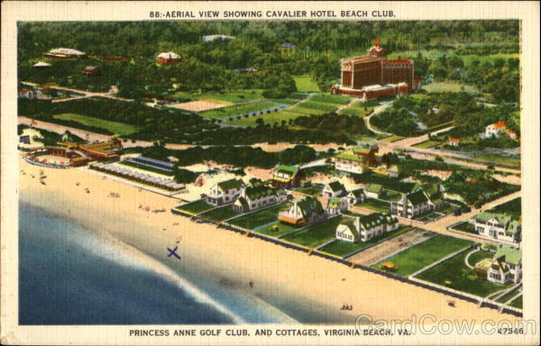 Aerial View Showing Cavalier Hotel Beach Club Virginia Beach, VA