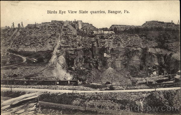 Birds Eye View Slate Quarries Bangor, ME