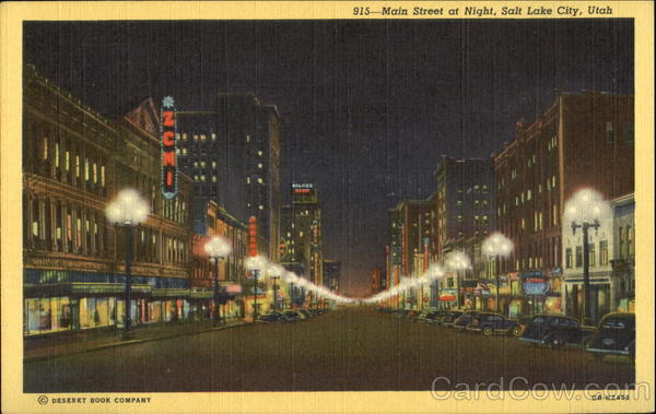 Main Street At Night Salt Lake City, UT