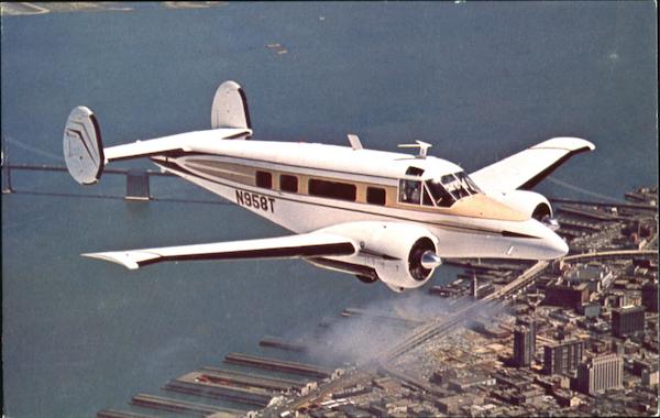 The Beechcraft Super H18 Over San Francisco California