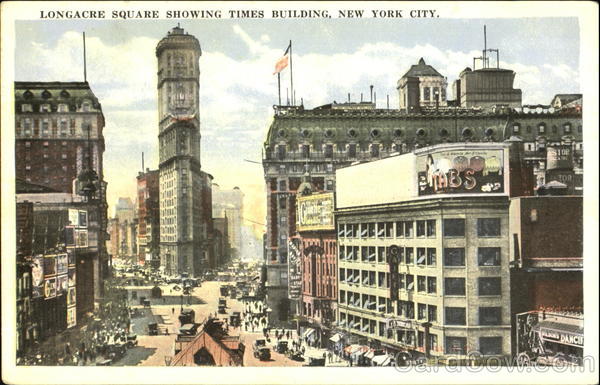Royalty Free Image - Longacre Square Showing Times Building New York ...