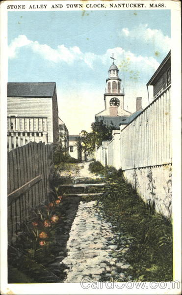 Stone Alley And Town Clock Nantucket, MA