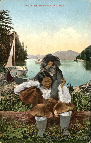 Eskimo Woman And Child Alaska Native Americana