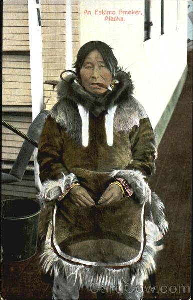 An Eskimo Smoker Alaska Native Americana
