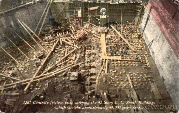 Concrete Friction Piles Carrying The 42 Story L. C. Smith Building ...