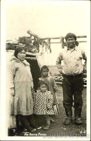 An Arctic Family, Eskimos Alaska Native Americana