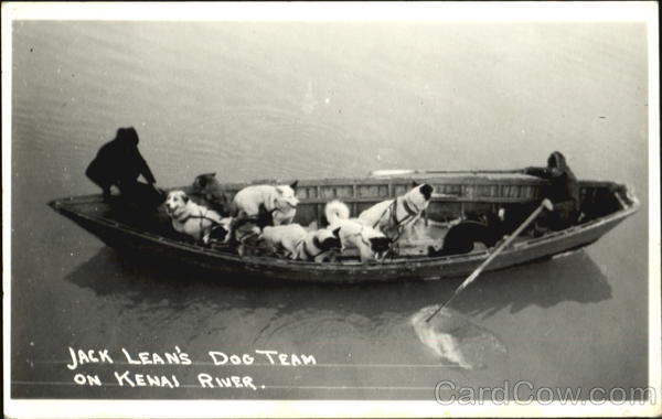 Jack Lean's Dog Team in Boat Alaska