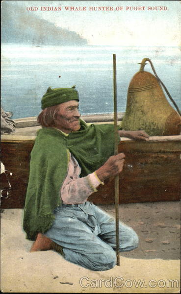 Old Indian Whale Hunter Of Puget Sound Native Americana