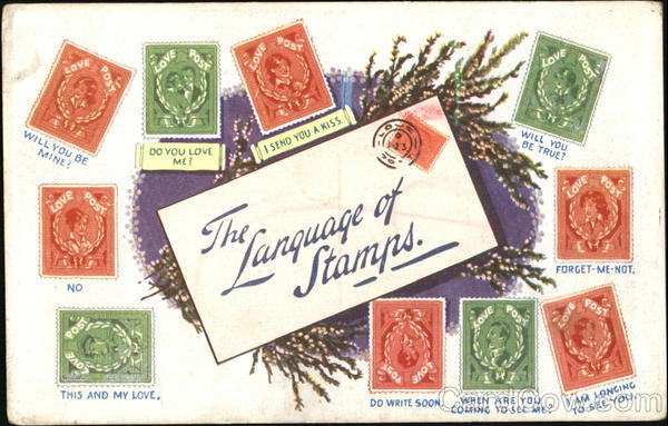 The Language Of Stamps Stamp Postcards
