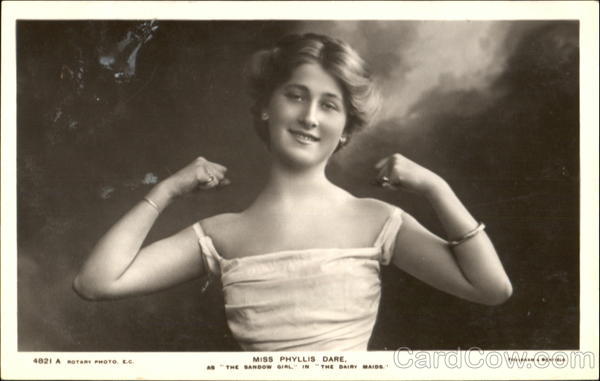 Miss Phyllis Dare As The Sandow Girl In The Dairy Maids Actresses