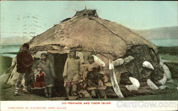 Eskimos And Their Igloo Alaska Native Americana
