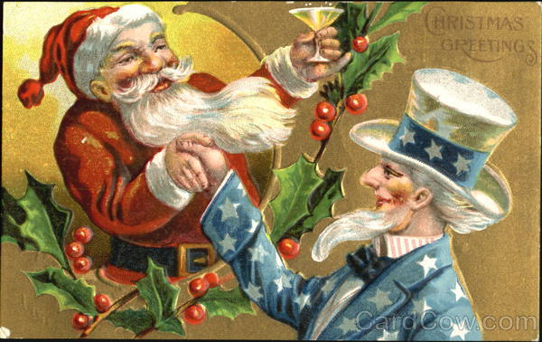 Santa and Uncle Sam Santa Claus