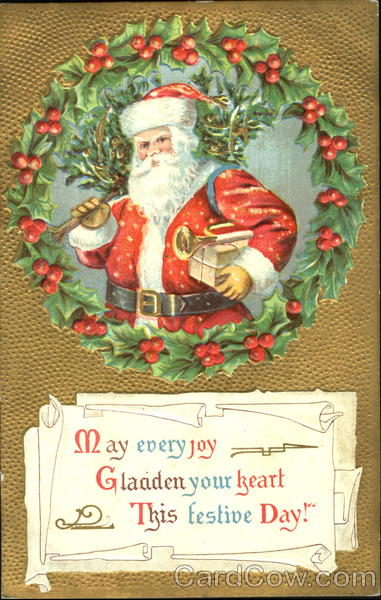 Charming santa with gifts Santa Claus