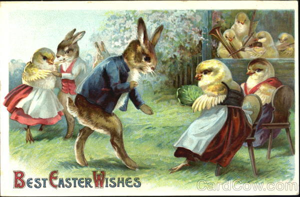 Easter Rabbits and Chicks With Bunnies