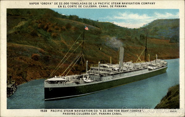 Pacific Steam Navigation Co.'s 22,000 Ton Boat "Oroya", Passing ...