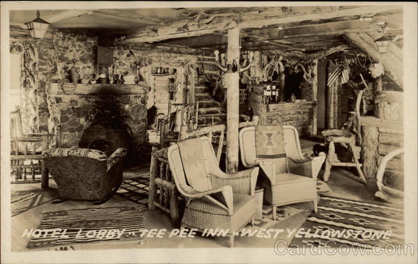 Hotel Lobby "Tee Pee Inn" West Yellowstone, MT