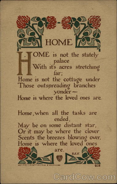 Home is Where the Loved Ones Are Poems & Poets