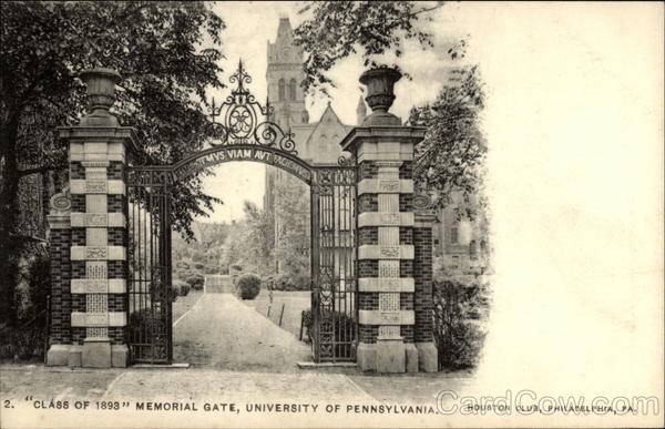 "Class of 1898" Memorial Gate, University of Pennsylvania Philadelphia, PA