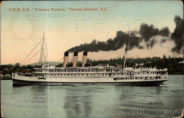 C.P.R. S.S. "Princess Victoria Victoria harbour, BC Canada British Columbia