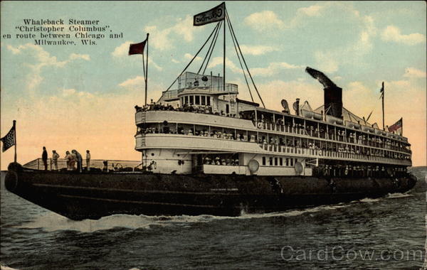 Whaleback Steamer " Christopher Columbus" Steamers