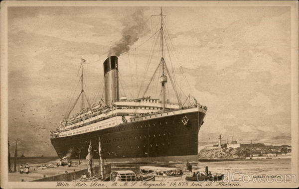 White Star Line, R. M. S. " Megantic " Cruise Ships