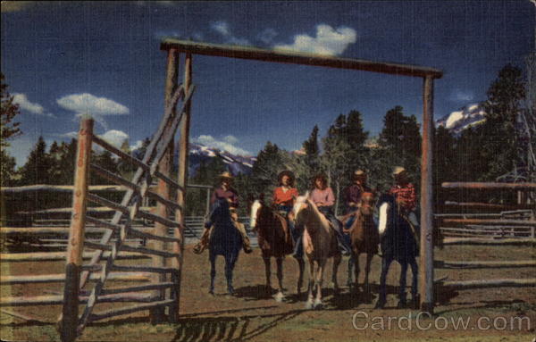 On a Western Dude Ranch Cowboy Western