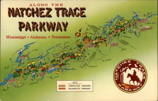 Along the Natchez Trace Parkway Maps