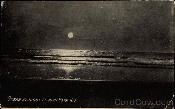 Ocean at Night Asbury Park, NJ