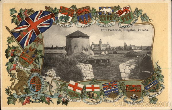 Fort Frederick plus National & Provincial Flags Kingston, ON Canada Ontario