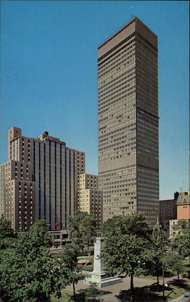 Dominion square Park, Sheraton Laurentien Hotel, and the Imperial Bank ...