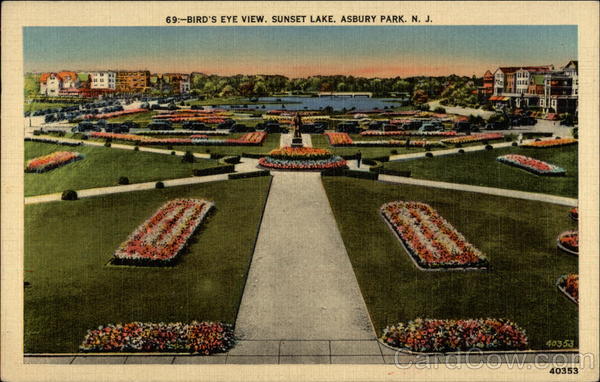Bird's-Eye View, Sunset Lake Asbury Park, NJ